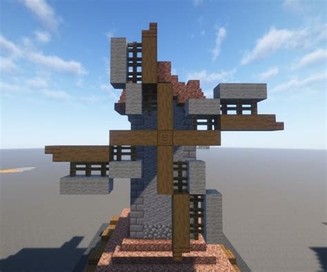 Windmill Minecraft Schematic 38 Step Tutorial