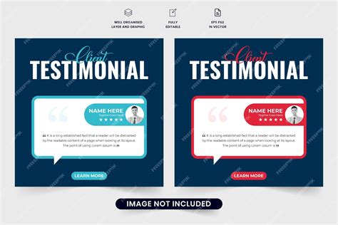 Premium Vector Creative Client Testimonial Template Design On A Dark Background Customer