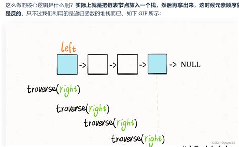 链表翻转，写法和交换类似，但是需要pre cur 还有一个临时变量nxt记录下一个结点 csdn博客