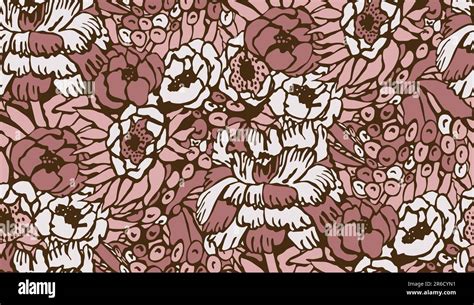 Seamless Complicated Flower Pattern Stock Vector Image And Art Alamy