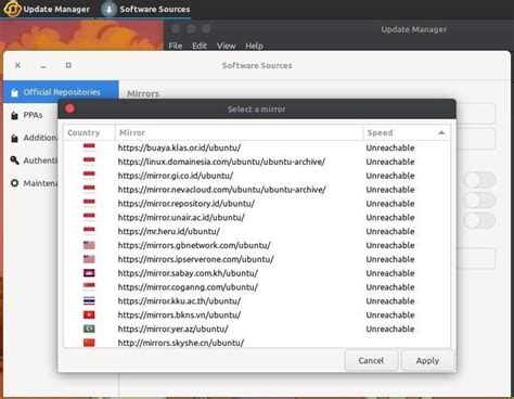 linux mint 21 1 vera suddenly cannot connect to any repositories