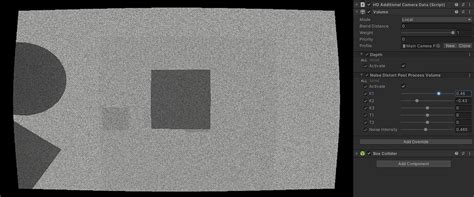 output different post process effects to render textures unity engine