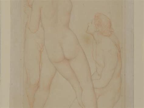 Study Of Three Nude Male Figures With Window Outline National Museums Liverpool