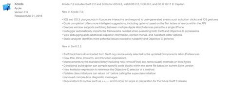 apple releases xcode 7 3 with better code completion and support for