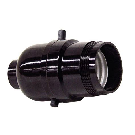 Servalite 660 Watt Plastic Push Through Lamp Socket Black At