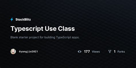 Typescript Use Class Stackblitz