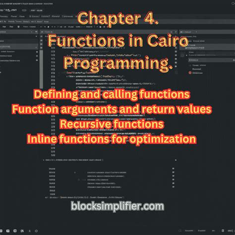 Chapter 4 Functions In Cairo Programming