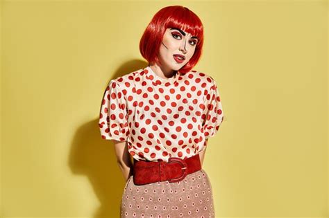 A Pretty Redhead Woman In A Stock Image Image Of Outfit Portrait