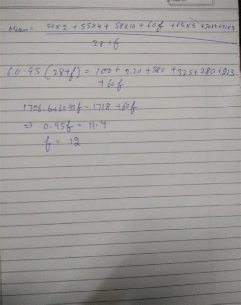 Sthe Following Table Gives The Height Of Plants Centimeter If The Mean Height Of Plants Is 60