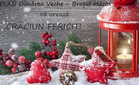 Flag DunĂrea Veche BraȚul MĂcin VĂ UreazĂ CrĂciun Fericit