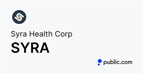 Buy Syra Health Corp Stock Syra Stock Quote Today And Investment Insights