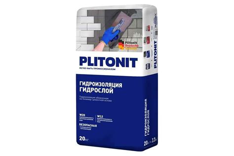 Жесткая обмазочная гидроизоляция PLITONIT ГидроСлой (ГидроСтена) 20 кг ...