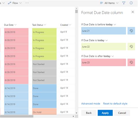 Column Formatting In Sharepoint Online No Coding