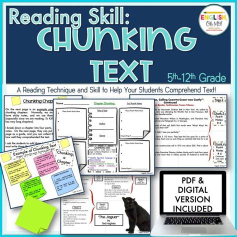Chunking Text Close Reading Activity English Oh My