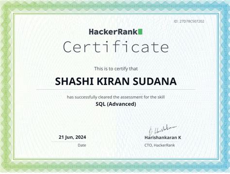 shashi kiran sudana on linkedin sql advancedsql hackerrank