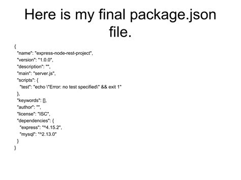 Restful Api In Node Js Using Express Ppt
