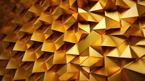 3d 골드 기하학적 패턴은 멋진 추상 배경을 만듭니다 3d 색상 다이아몬드 질감 골드 트라이앵글 배경 일러스트 및 사진
