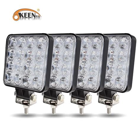 Okeen 자동차 트랙터 보트 트럭 4x4 4wd Suv Atv 오프로드 3030 Led 안개등 자동차 스포트라이트 48w 16led 작업등 12v 24v라이트