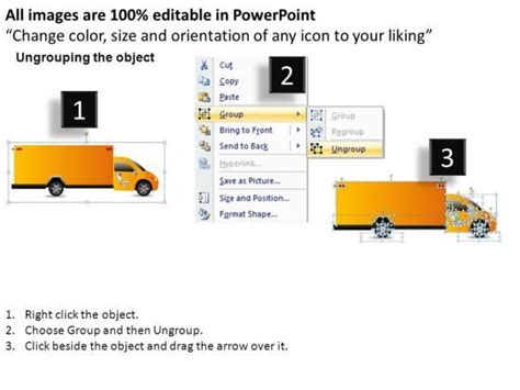 Bump Body Yellow Truck Powerpoint Slides And Ppt Diagram Templates