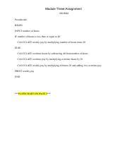 How To Calculate Weekly Pay And Overtime In Pseudocode Course Hero