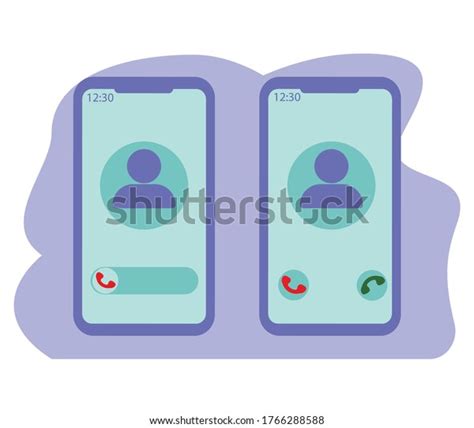 Phone Call Screen Set Interface Slide Stock Vector Royalty Free Shutterstock