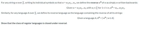 solved for any string wover writing its individual symbols