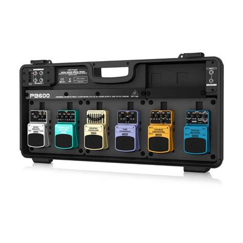 Behringer Pb600 Universal Effects Pedal Floor Board With 9 V Dc Power Supply And Patch Cables