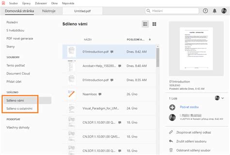 Sdílení Souborů Online Pomocí Aplikace Adobe Acrobat