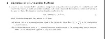 linearization of dynamical systemsthe hint at the