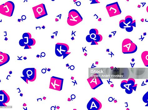 카드 슈트가 있는 매끄러운 패턴 다이아몬드 하트 클럽 3d 스타일의 스페이드 흰색 배경에 아이소메트릭 3d 카드 슈트 기호 인쇄 광고 및 배너 디자인 벡터 그림 3차원