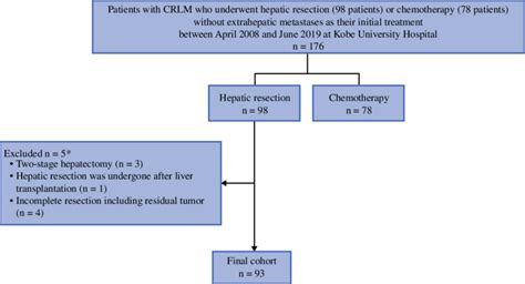 flowchart showing patient selection criteria three patients met two