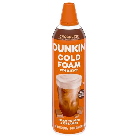 Dunkin Chocolate Cold Foam Coffee Creamer 14 Fl Oz Kroger