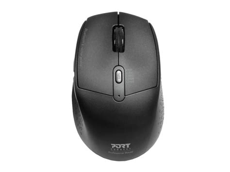 Port Wireless Rechargeable 1600dpi 5 Button Bluetooth Mouse Black
