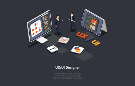 Premium Vector Ui Design Concept Device Content Place Infographic It Agency Prototyping Or