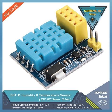 Jual Dht11 Dht 11 Temperature And Humidity Sensor For Wifi Iot Esp 01s Esp82 Shopee Indonesia