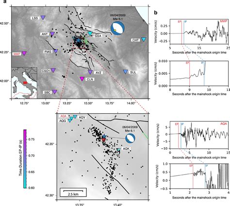A Location Map For The Laquila Earthquake Showing The Precursory