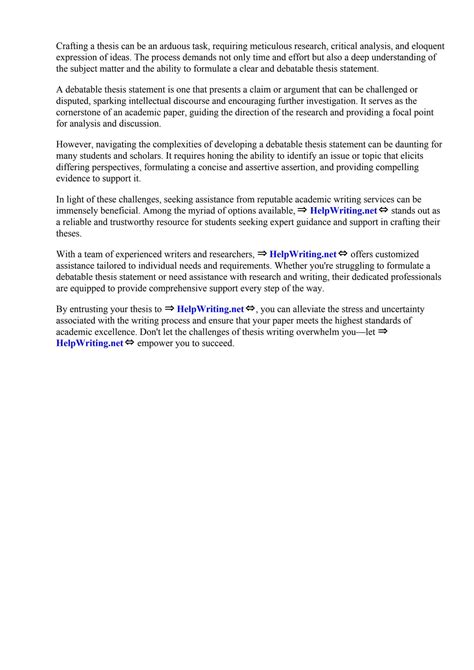 Debatable Thesis Statement Definition By American Career College Issuu