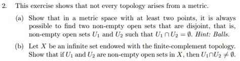 solved this exercise shows that not every topology arises