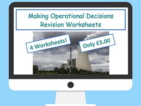 GCSE Business Making Operational Decisions Worksheets Teaching Resources