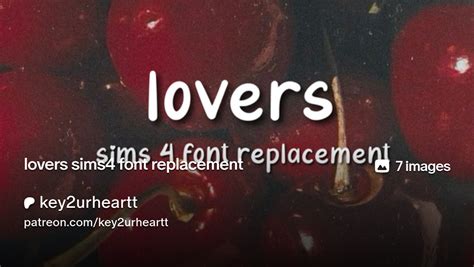 lovers sims ꕥ font replacement key urheartt Sims Sims custom content Sims build