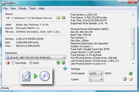 Burning ISO Images With ImgBurn