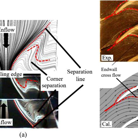 Comparison Of The Limit Streamlines On A The Blade Suction Surface