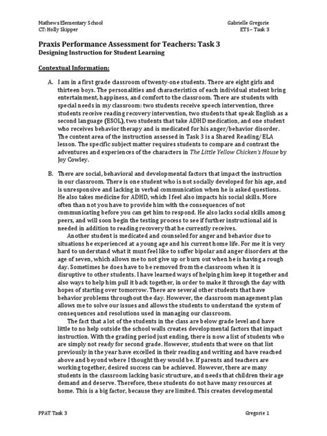 Ppat Task 3 Final Pdf Reading Process English As A Second Or Ppat Task 3 Final Pdf Reading Process English As A Second Or