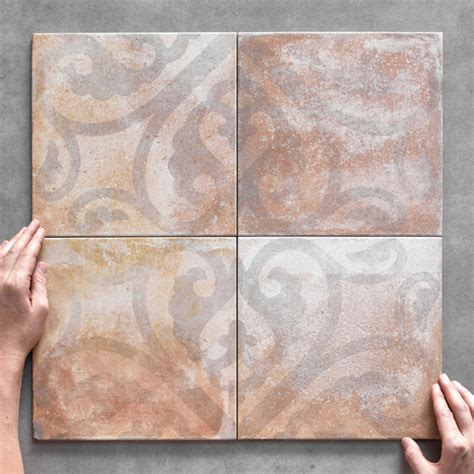 Bilbao Matt Orange Encaustic Porcelain Tile Temple And Webster