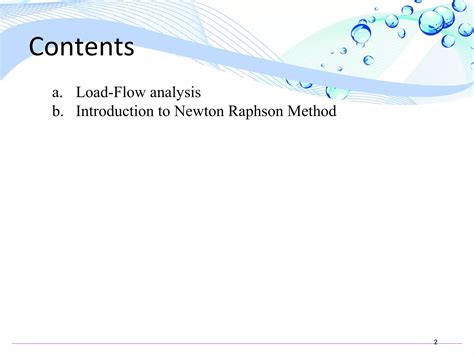 Newton Raphson Method For Load Flow Analysis Ppt Physics Science