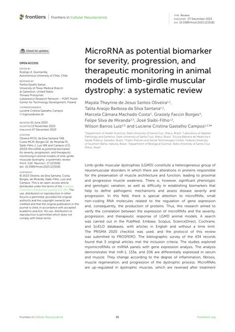 Pdf Microrna As Potential Biomarker For Severity Progression And
