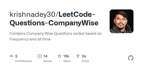 Github Krishnadey30leetcode Questions Companywise Contains Company