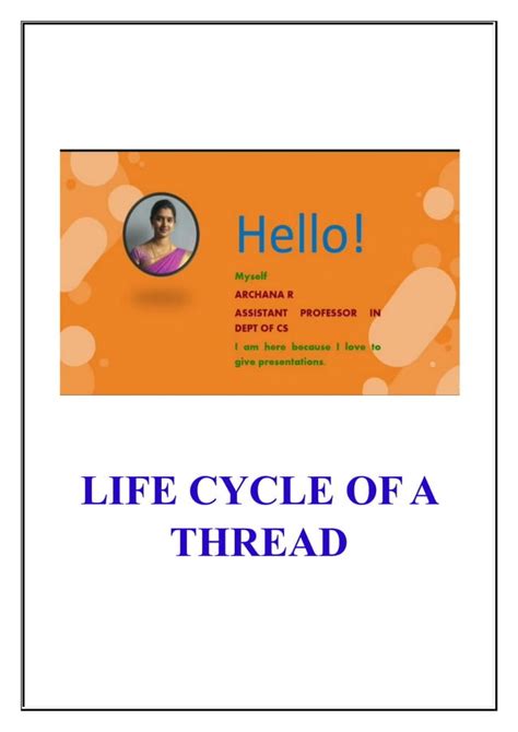 Java Thread Life Cycle PDF