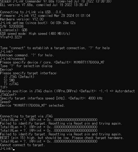 Cannot Connect To Taget With Reset Pin 15 High But Shoud Be Low Nxp Community