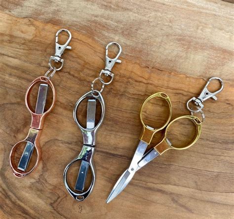 Travel Fold Up Scissors Knitting And Crochet Notions Rose Etsy